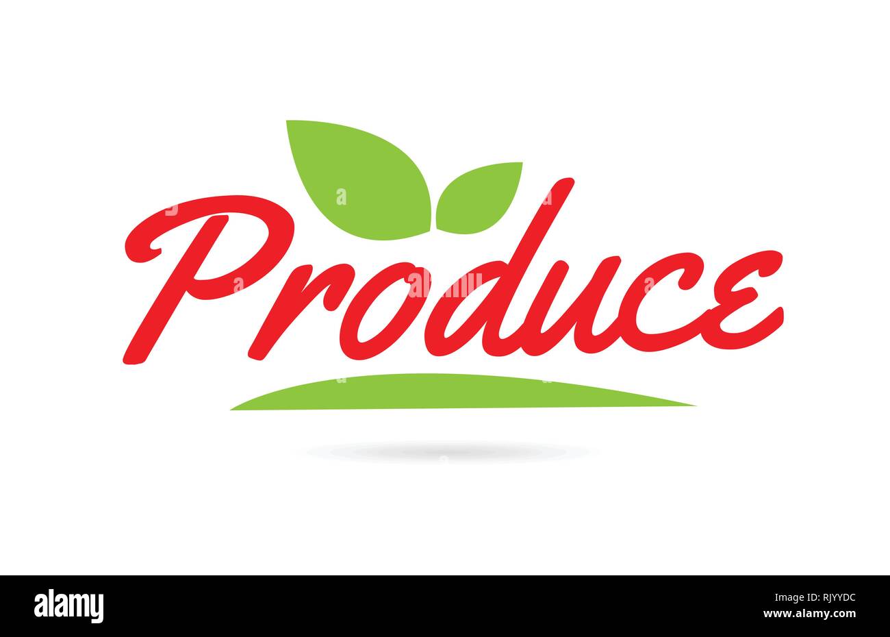 Fresh hand written word text for typography design in red color with ...