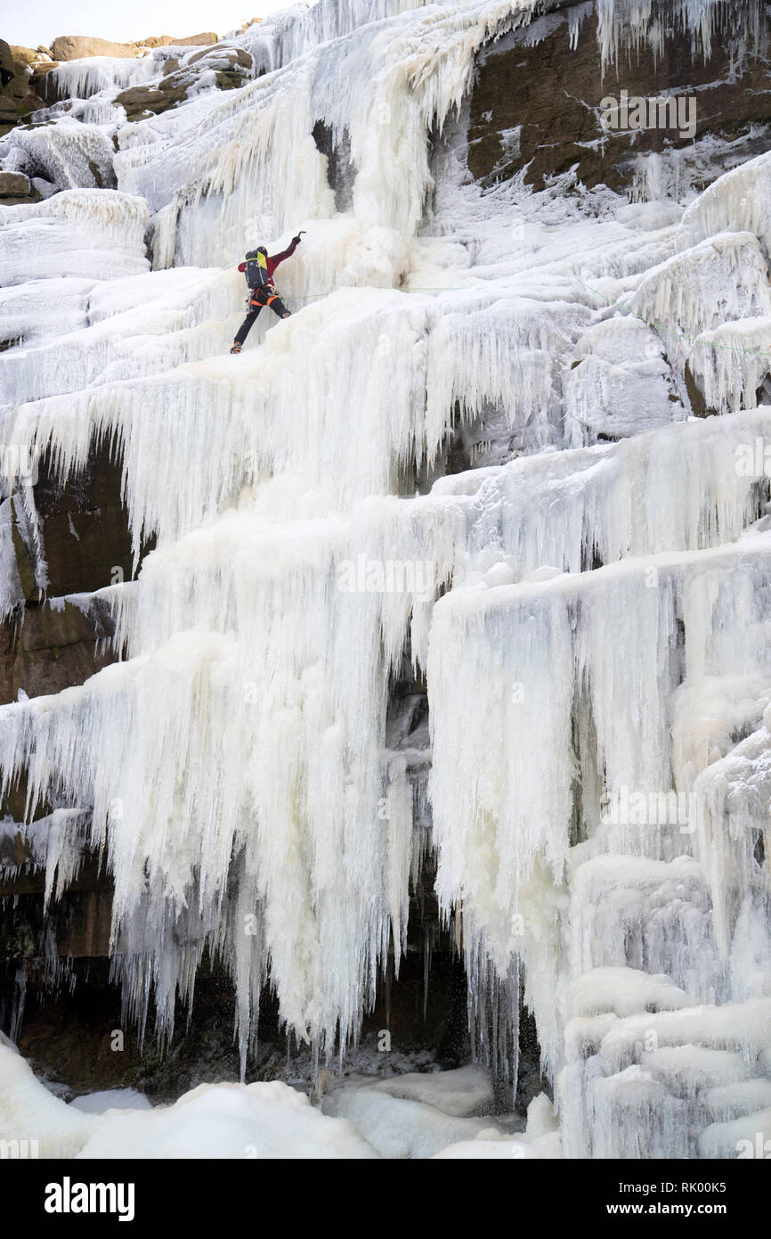 03/01/19 After one of the coldest nights of the year, an ice climber ...