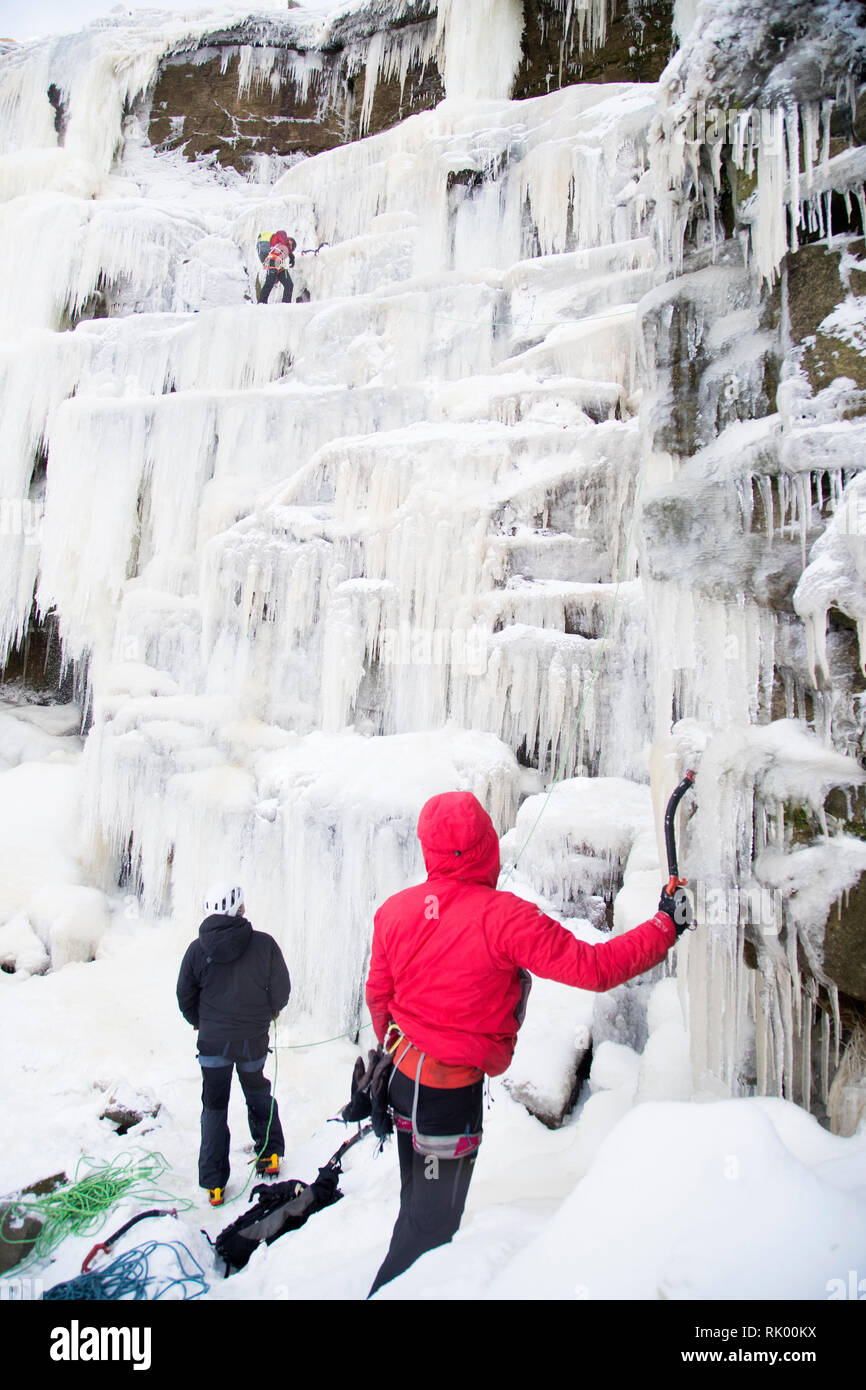 03/01/19 After one of the coldest nights of the year, an ice climber ...
