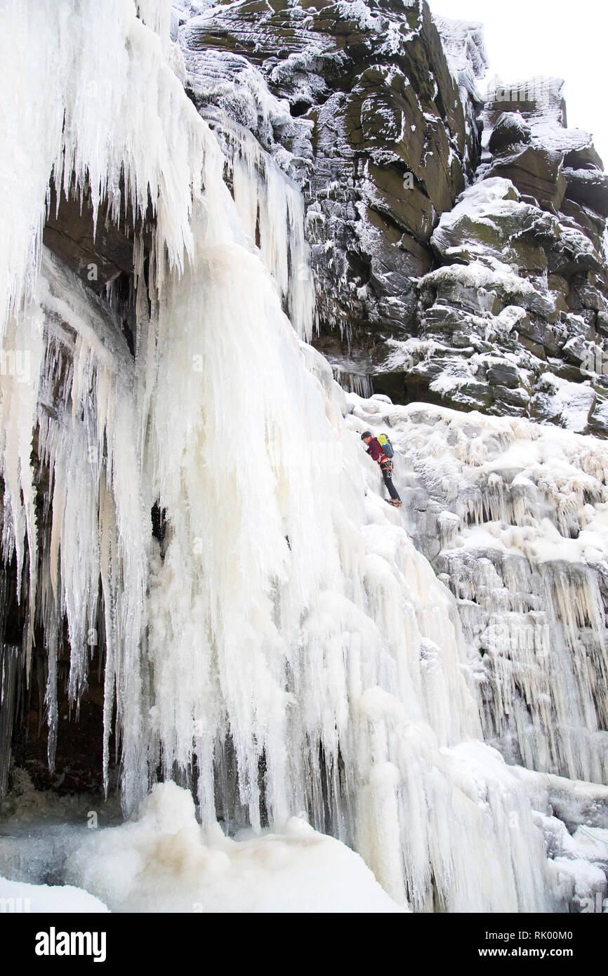 03/01/19 After one of the coldest nights of the year, an ice climber ...
