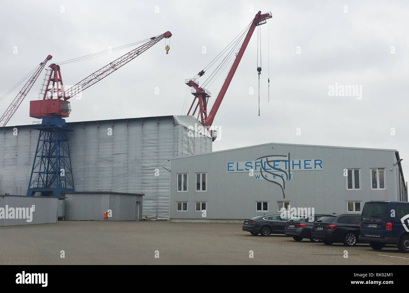 Elsfleth, Germany. 08th Feb, 2019. The company logo of the Elsflether ...