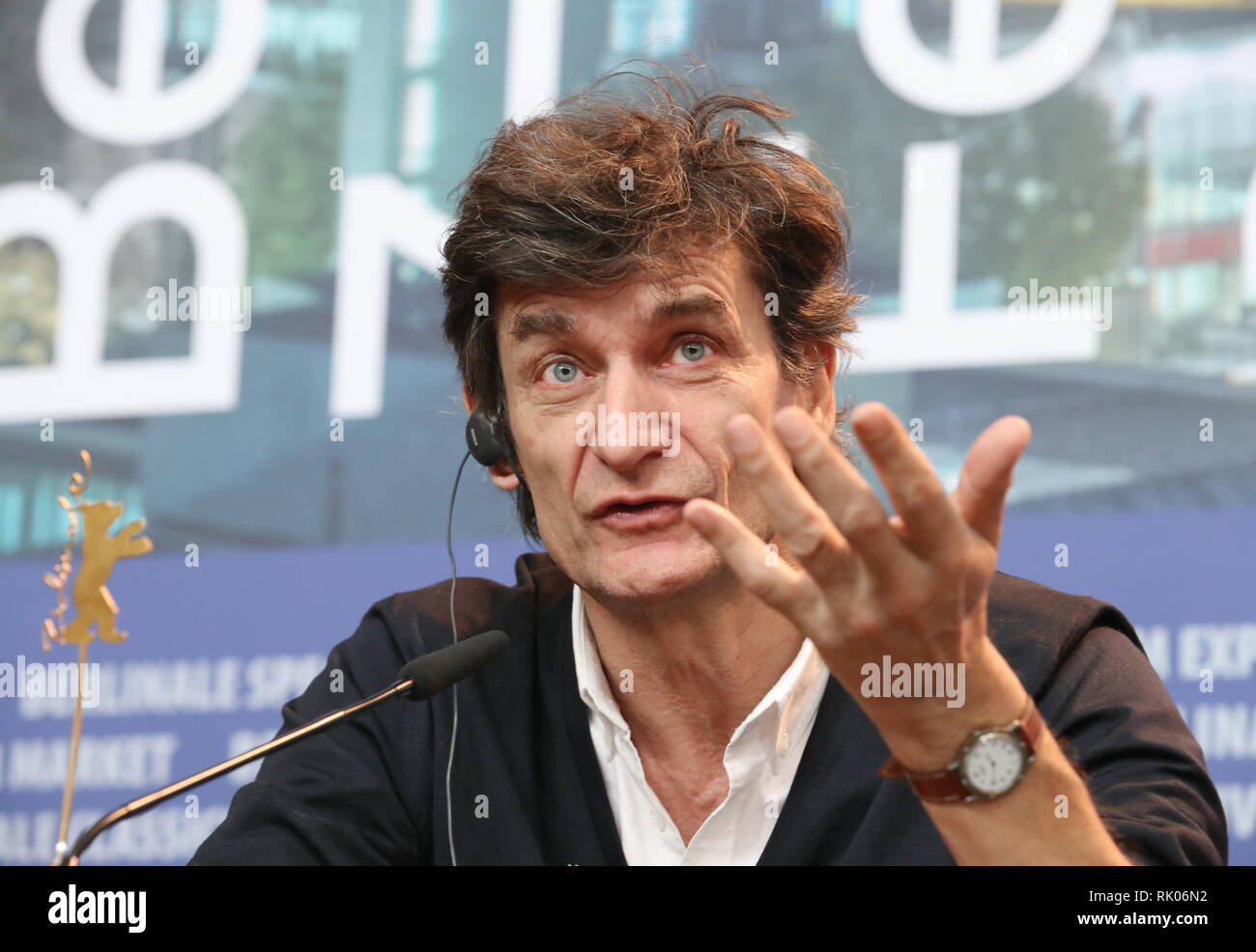 Berlin, Germany. 08th Feb, 2019. 69th Berlinale: Producer Eric Altmayer speaks during the press ...