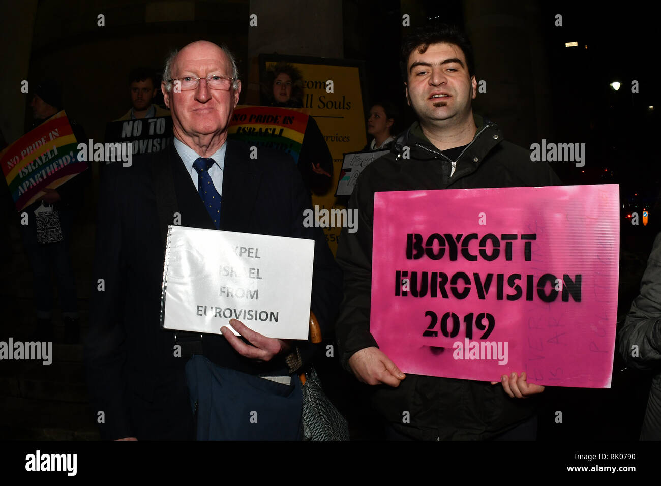 London, UK. 8th Feb 2019. BDS Movement with solidarity Palestine to say ...