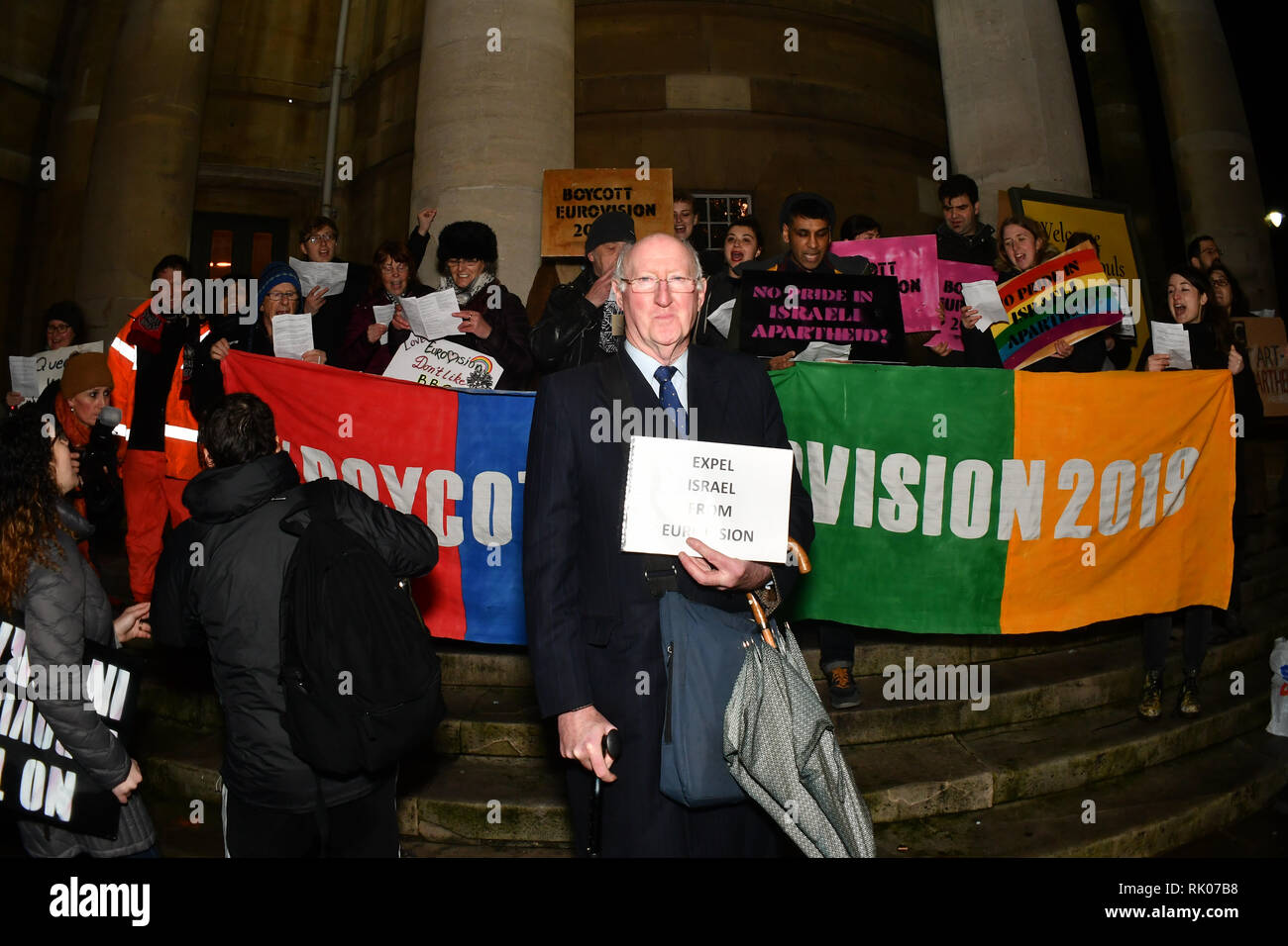 London, UK. 8th Feb 2019. BDS Movement with solidarity Palestine to say ...