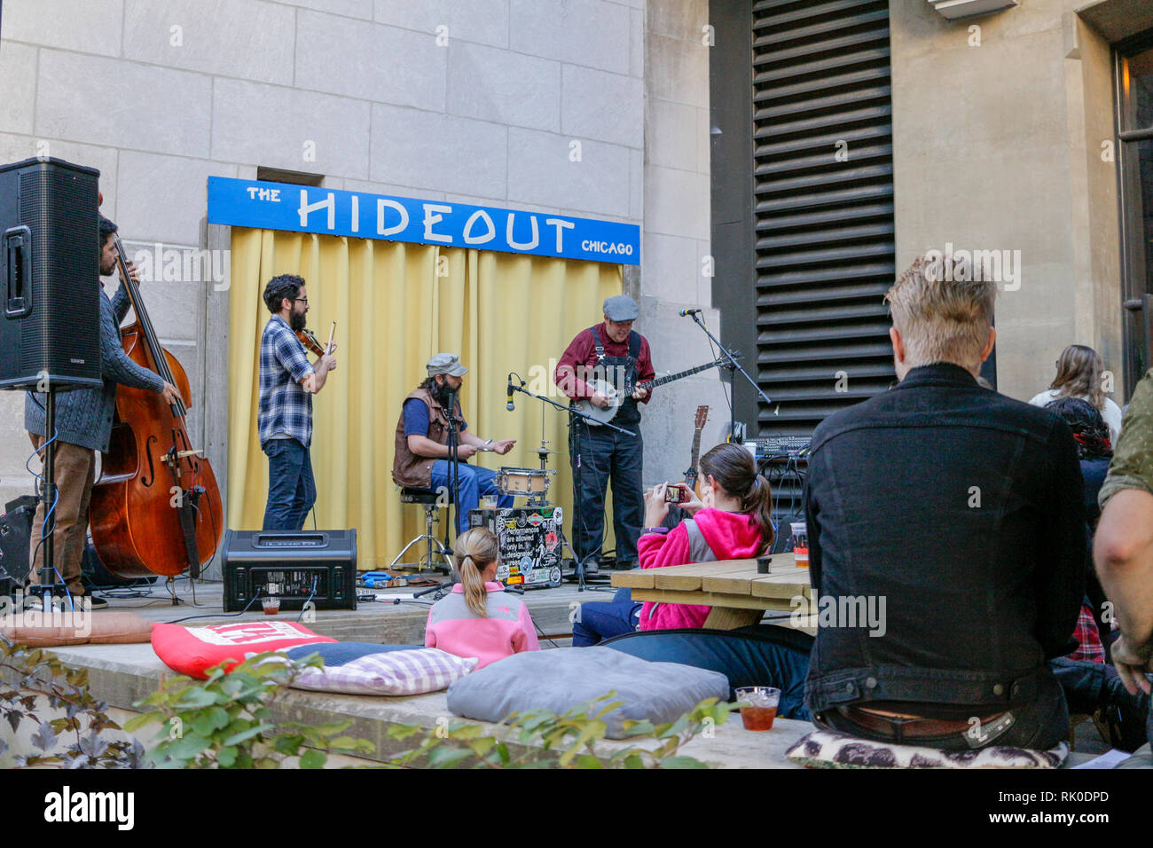 Musical performance at The Hideout Chicago Riverwalk Stock Photo - Alamy