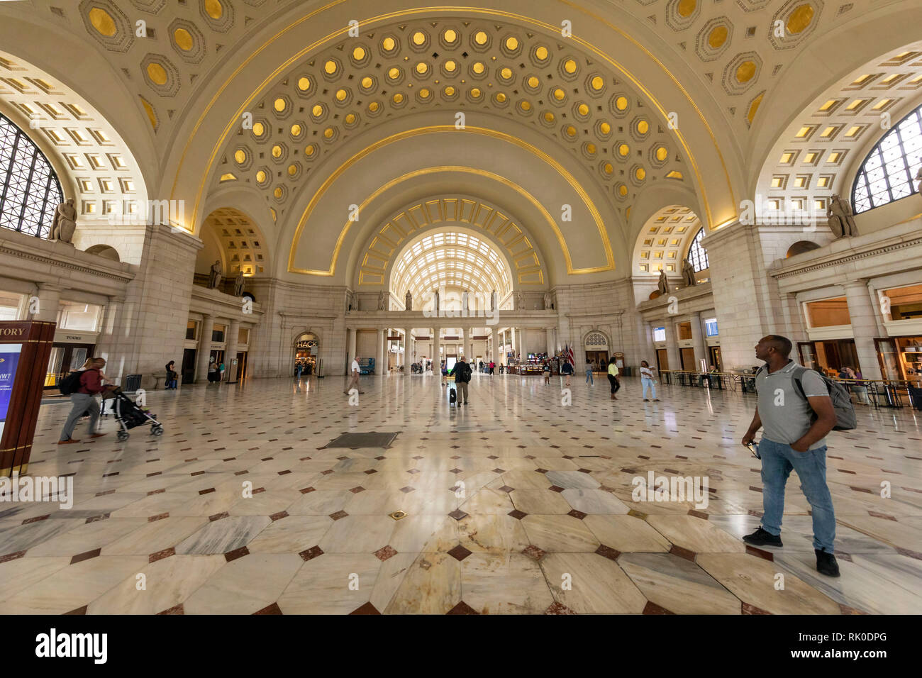 The Central interior. Union Station. Washington DC, USA Stock Photo - Alamy