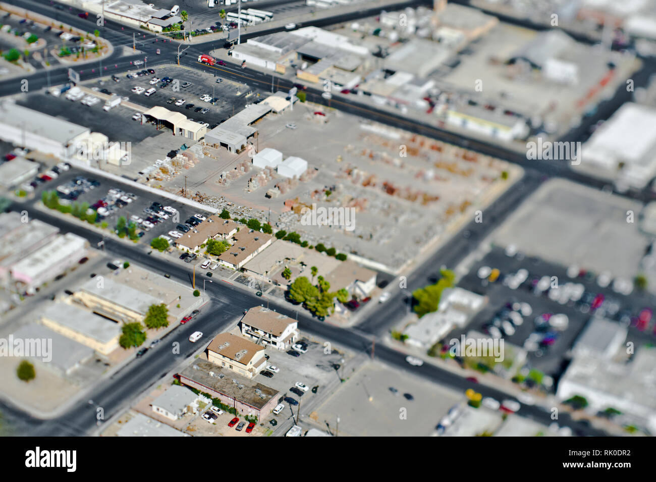 Aerial View of Commercial Area Stock Photo - Alamy