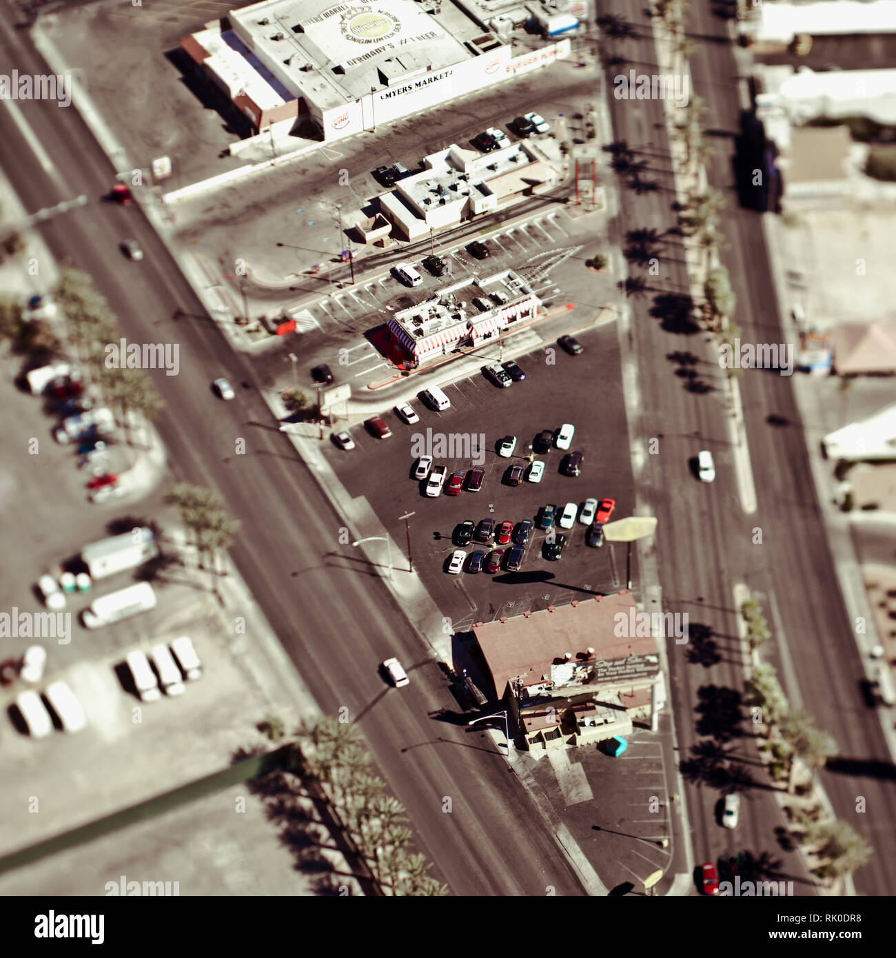 Aerial View of City Streets Stock Photo - Alamy