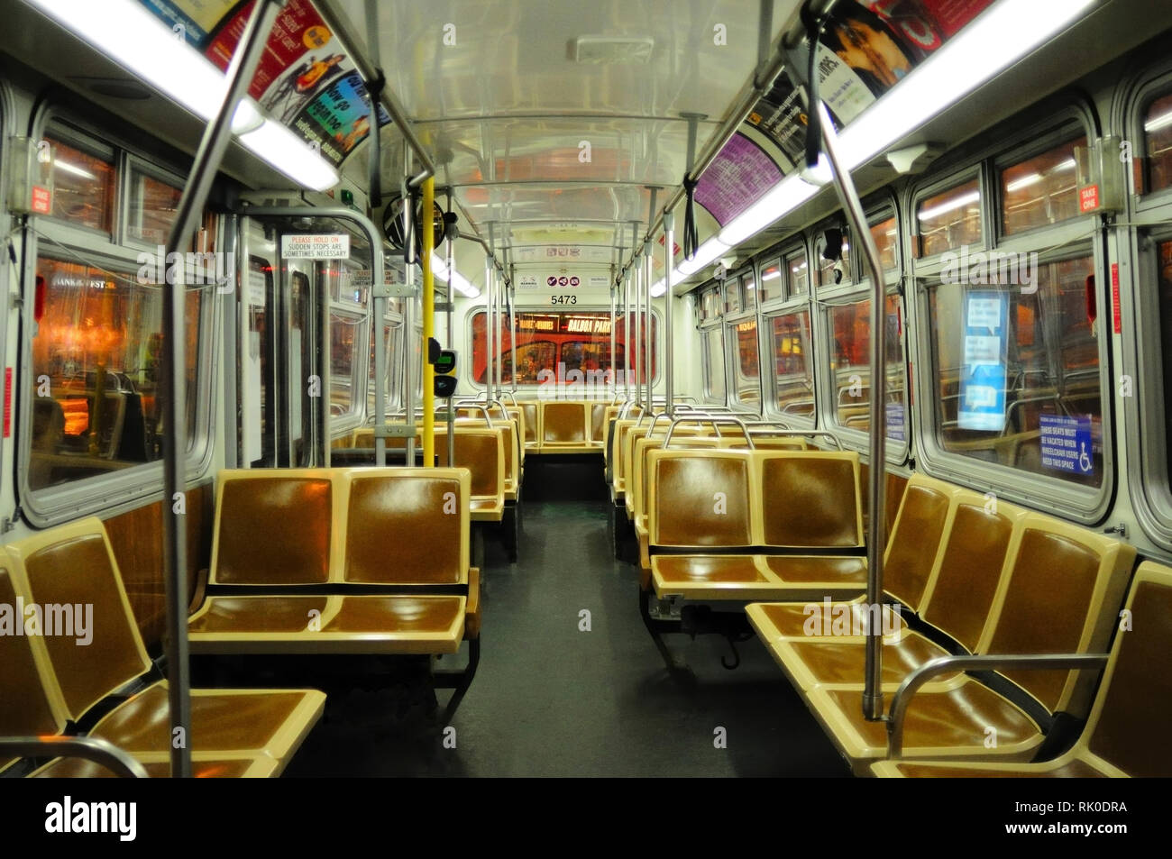 Empty subway car Stock Photo - Alamy