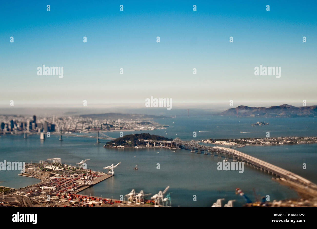 San Francisco Bay and Downtown Stock Photo - Alamy