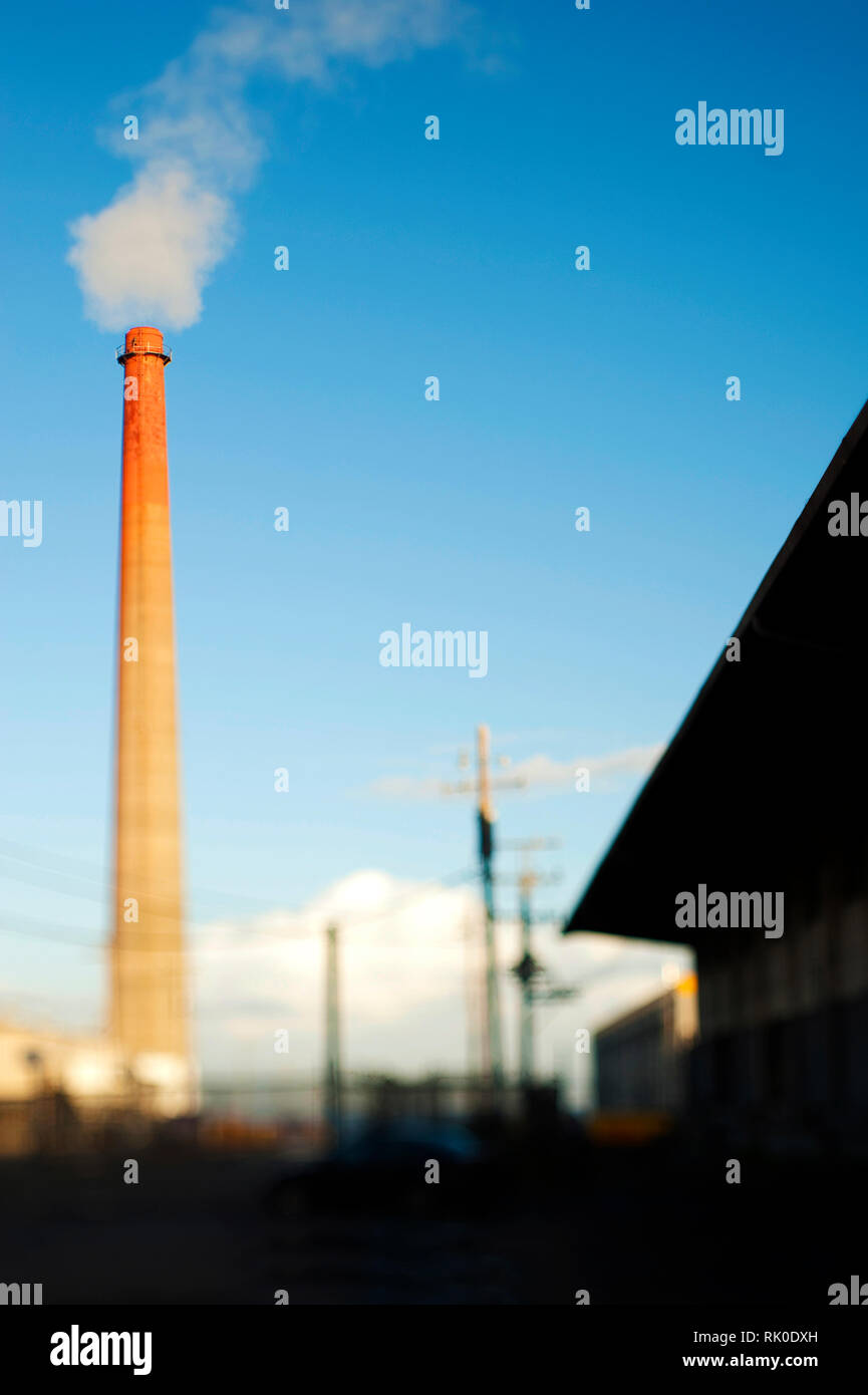 Smokestack and Factory Stock Photo - Alamy