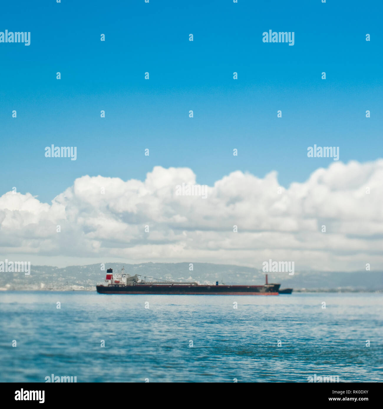 Empty Cargo Ship on the Water Stock Photo - Alamy