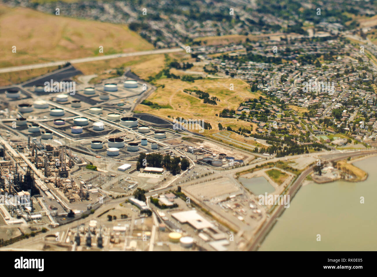 Coastal Industry and Community Stock Photo - Alamy