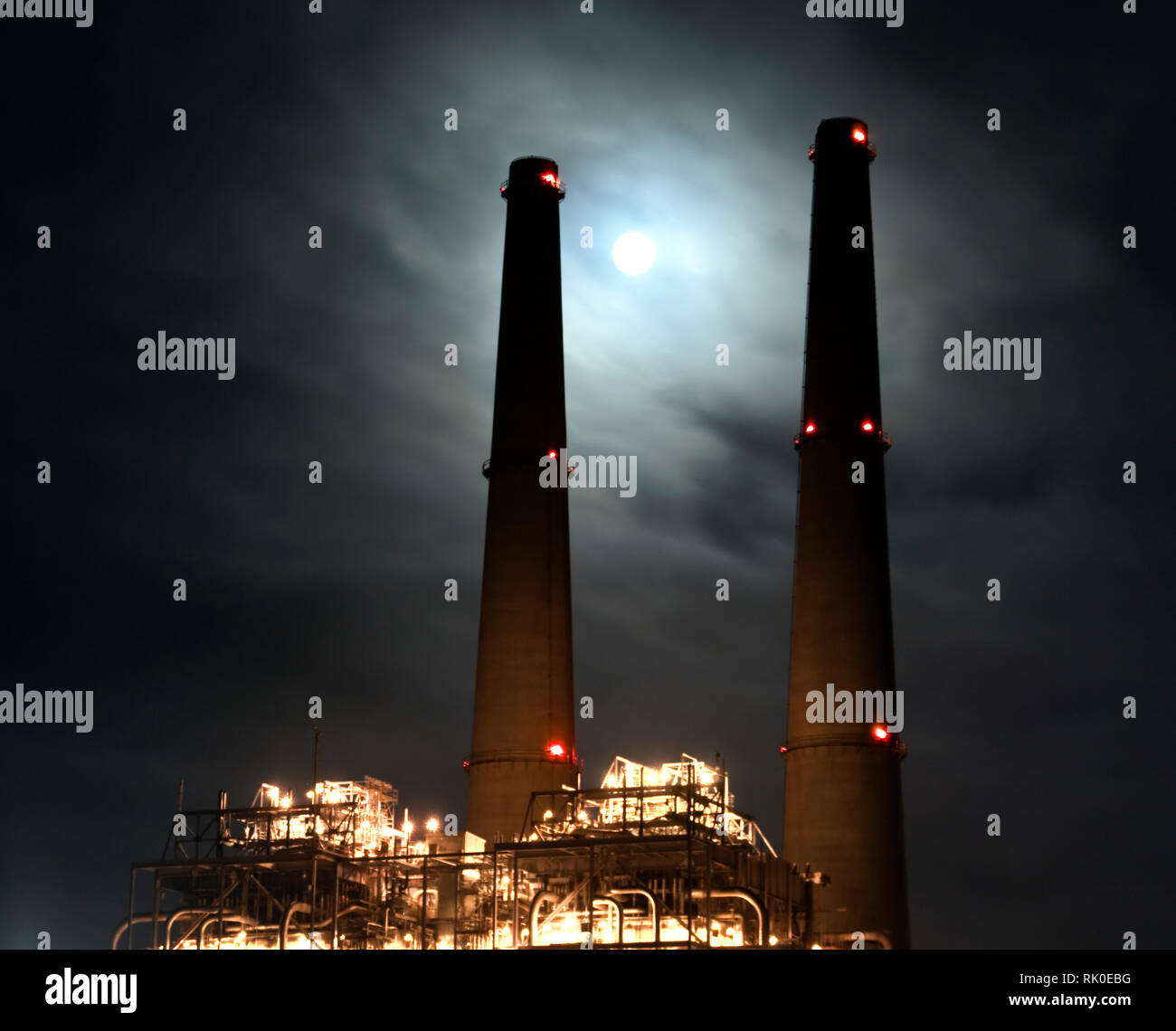 Power Plant Night Photo