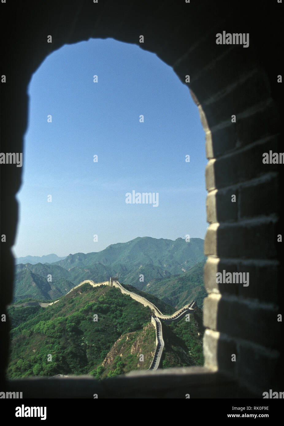 Great Wall of China Seen Through Window Stock Photo - Alamy