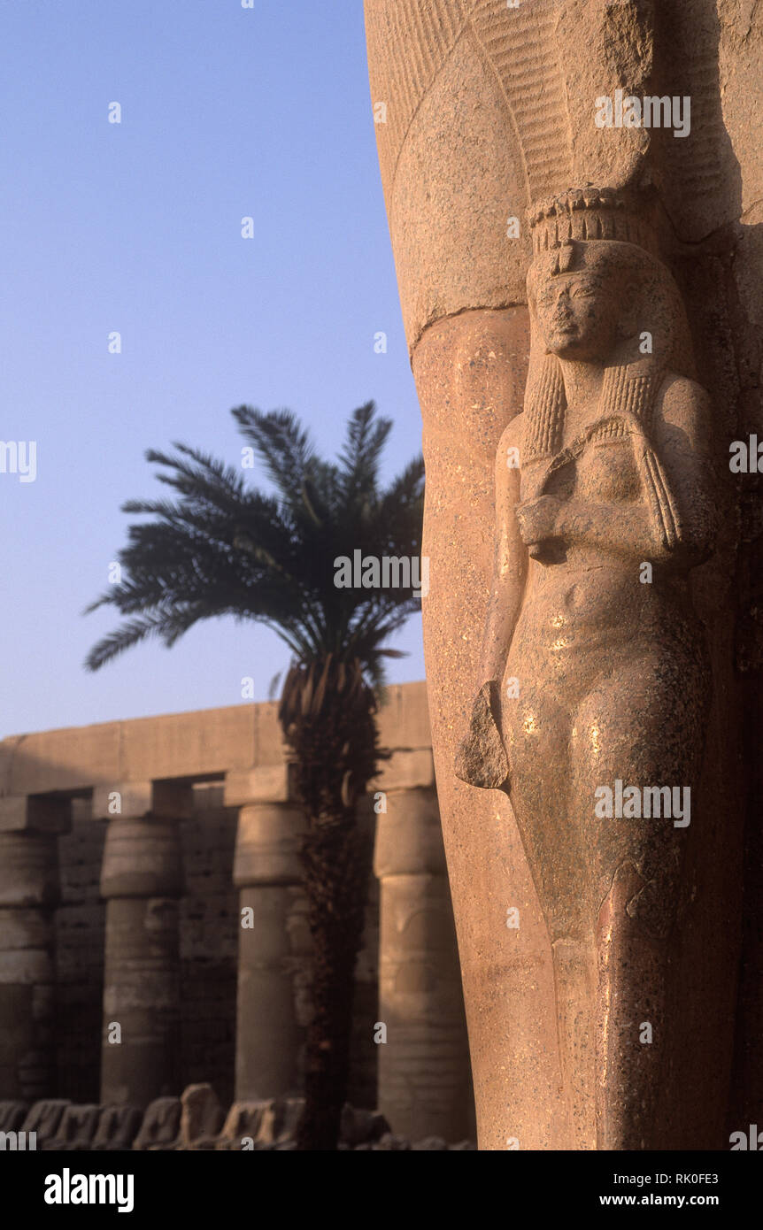 Column Relief at Karnak Stock Photo - Alamy
