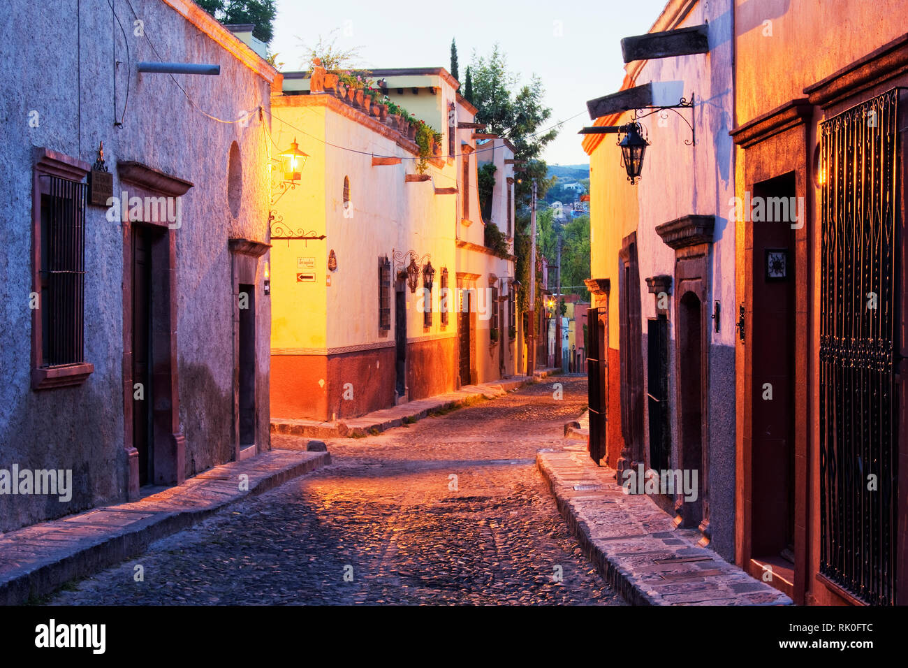 Old World Street Scene Stock Photo - Alamy