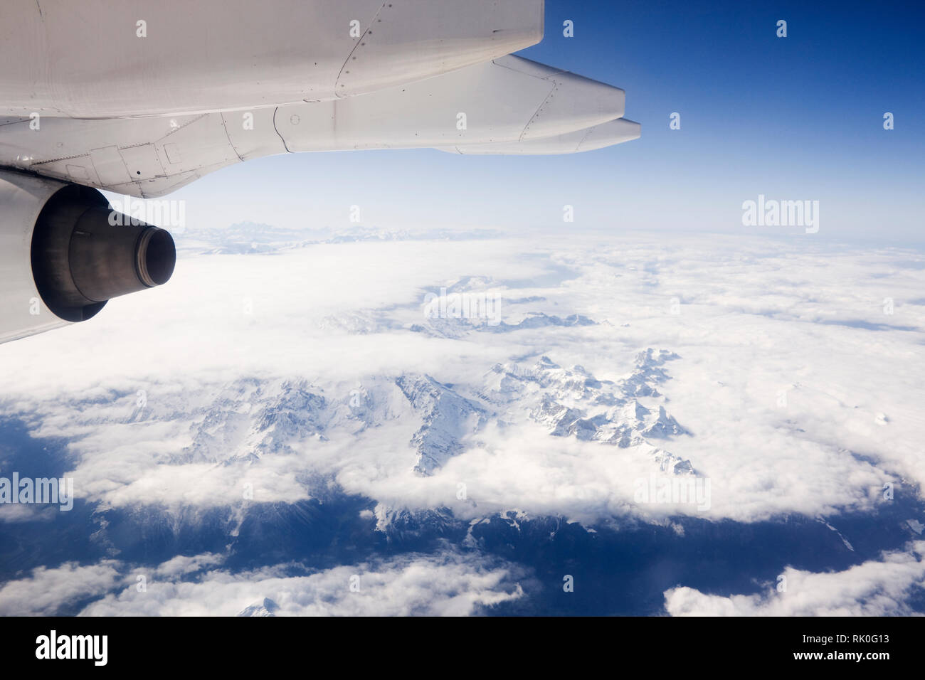 Aerial View of the Alps Stock Photo - Alamy