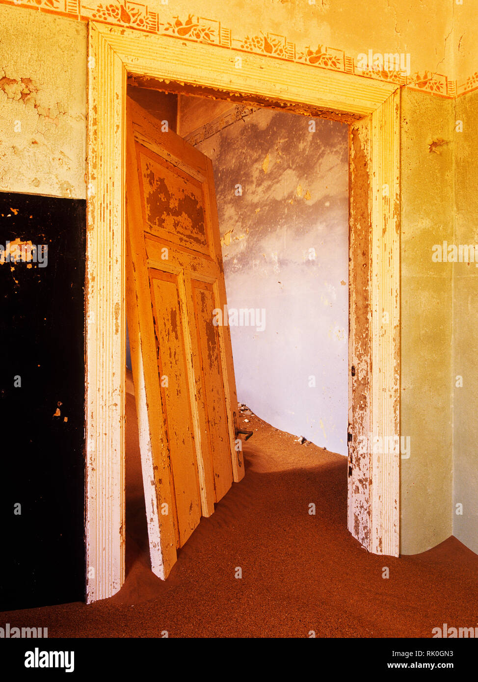 Abandoned House Filled with Drifting Sand Stock Photo - Alamy