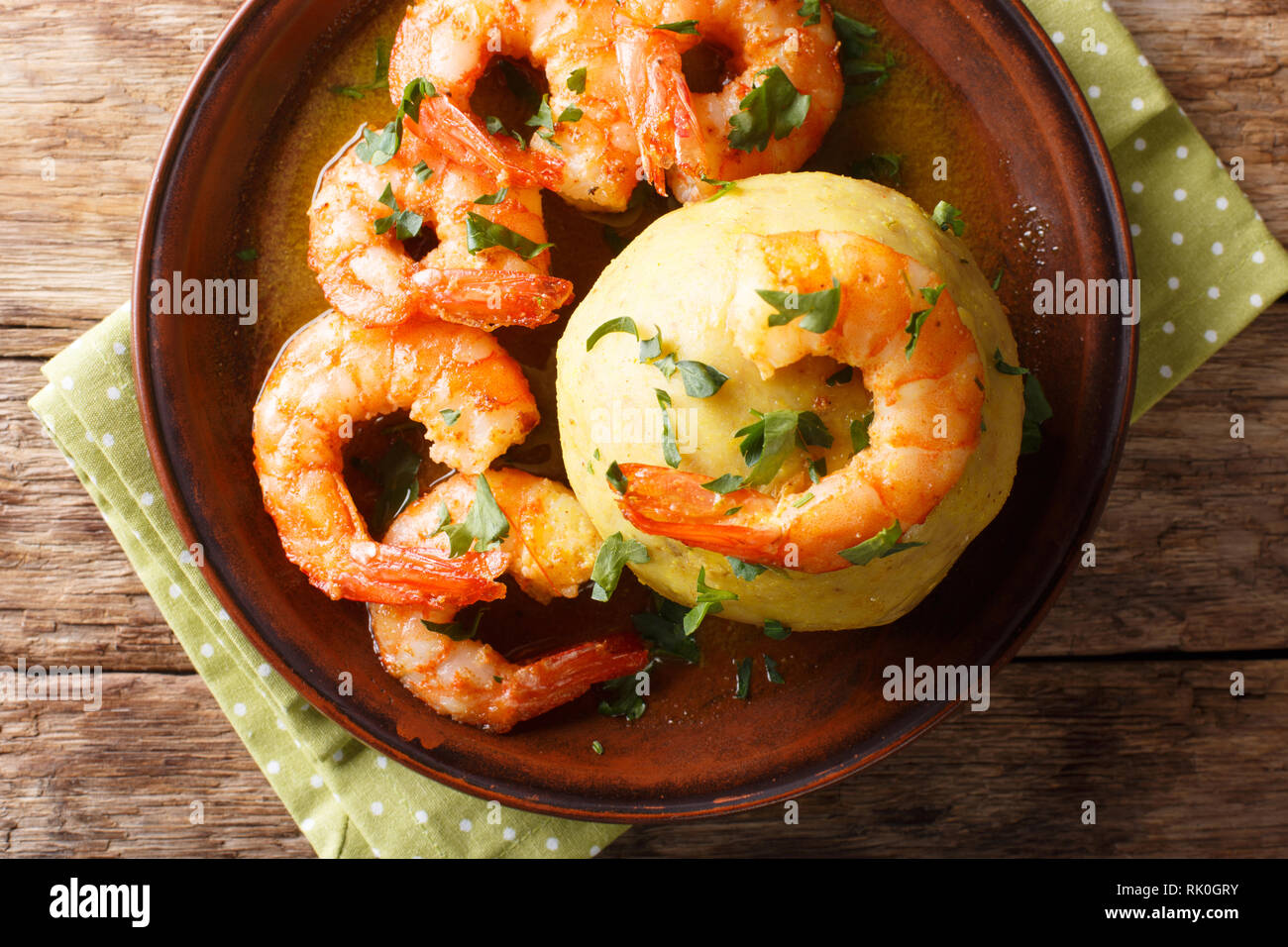 Mofongo (Garlic-Flavored Mashed Plantains): a very tasty dish served ...