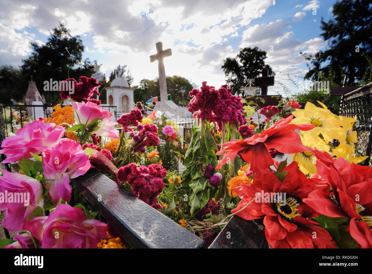 Decorated Graves During Day of the Dead Stock Photo - Alamy