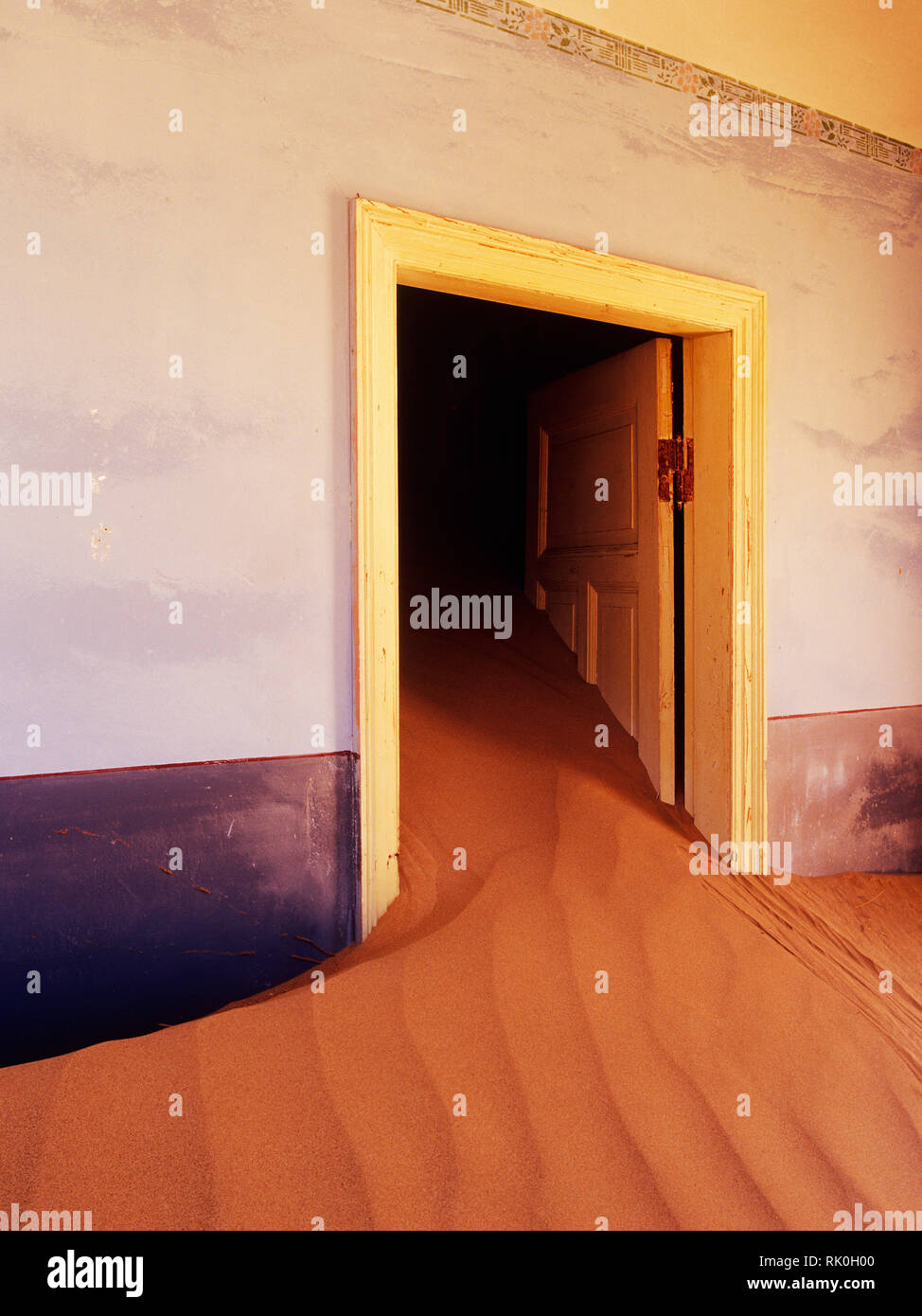 Abandoned House Filled with Drifting Sand Stock Photo - Alamy