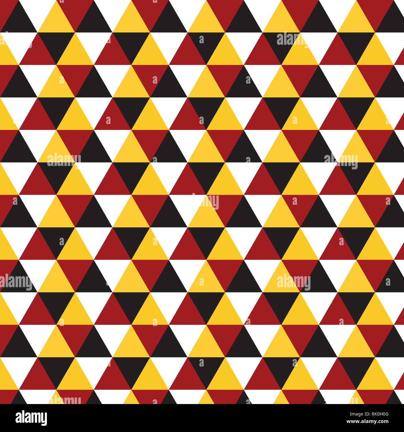Yellow, red, black and white triangle vector pattern Stock Vector Image ...