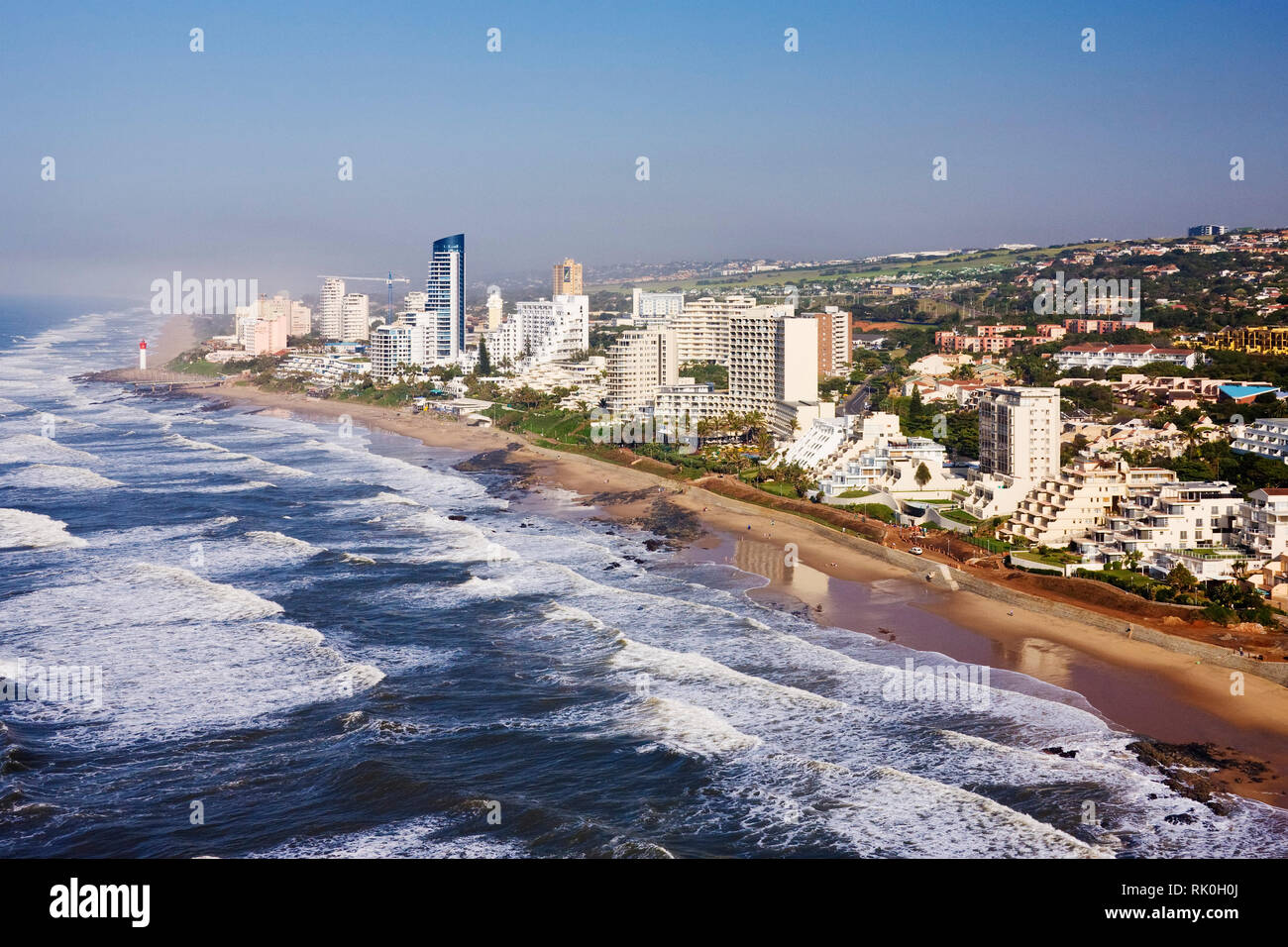 Indian Ocean Resort Town of Umhlanga Rocks Stock Photo - Alamy