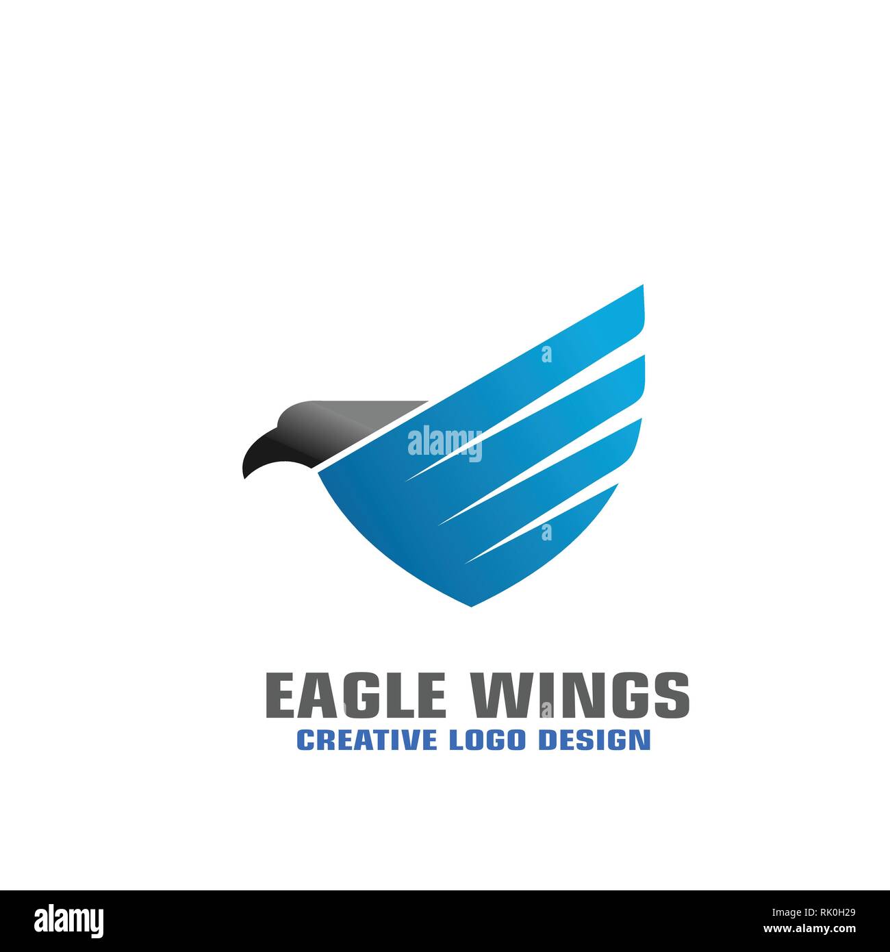 Shield Eagle wings graphic logo template, elegant business logo Stock ...