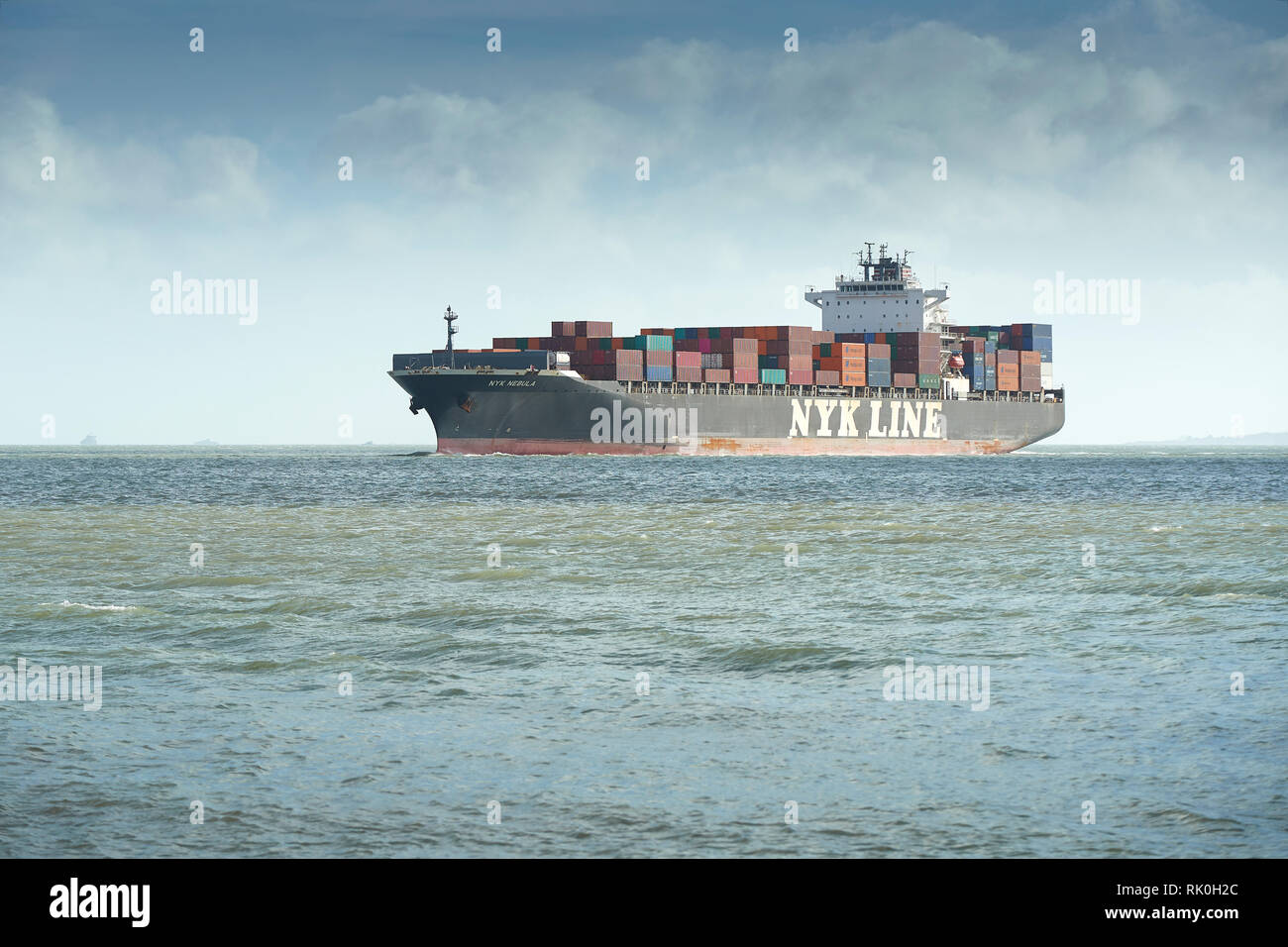 NYK LINE Container Ship, NYK NEBULA, Approaching The Port Of ...