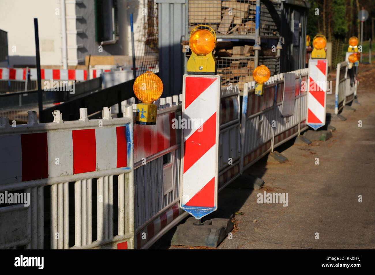 Building site / Fences at the construction site Stock Photo - Alamy