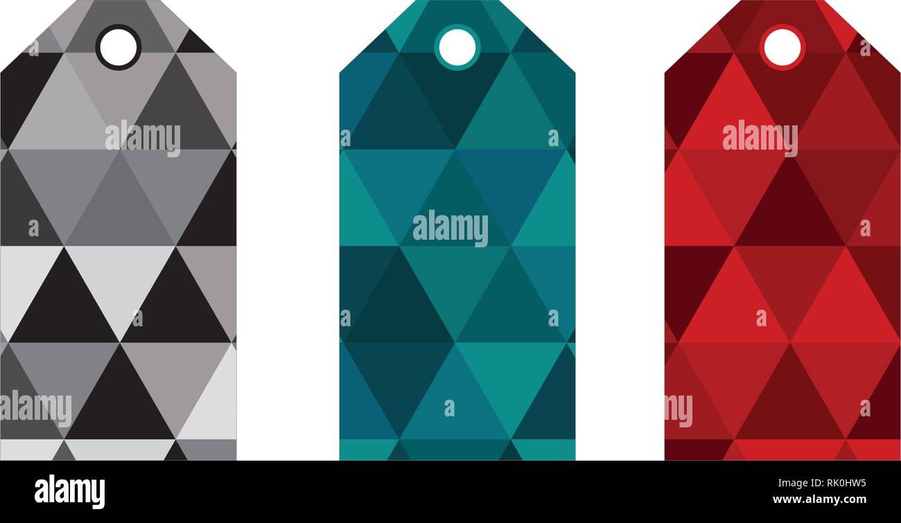 Geometric abstract vector patterns template tag set Stock Vector Image ...