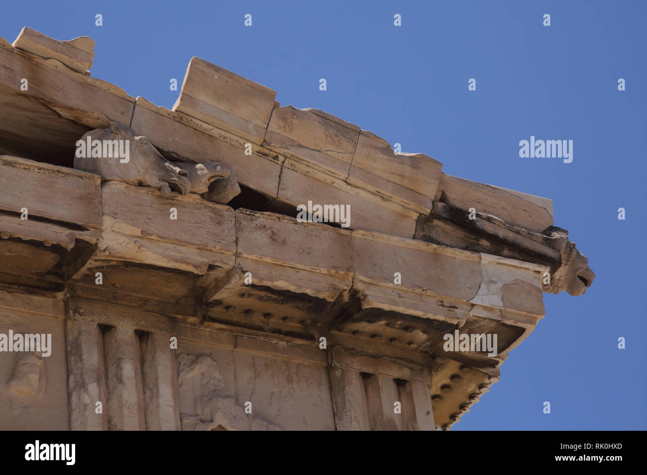 Acropolis Athens Greece Horse Sculptures on the Parthenon Stock Photo ...