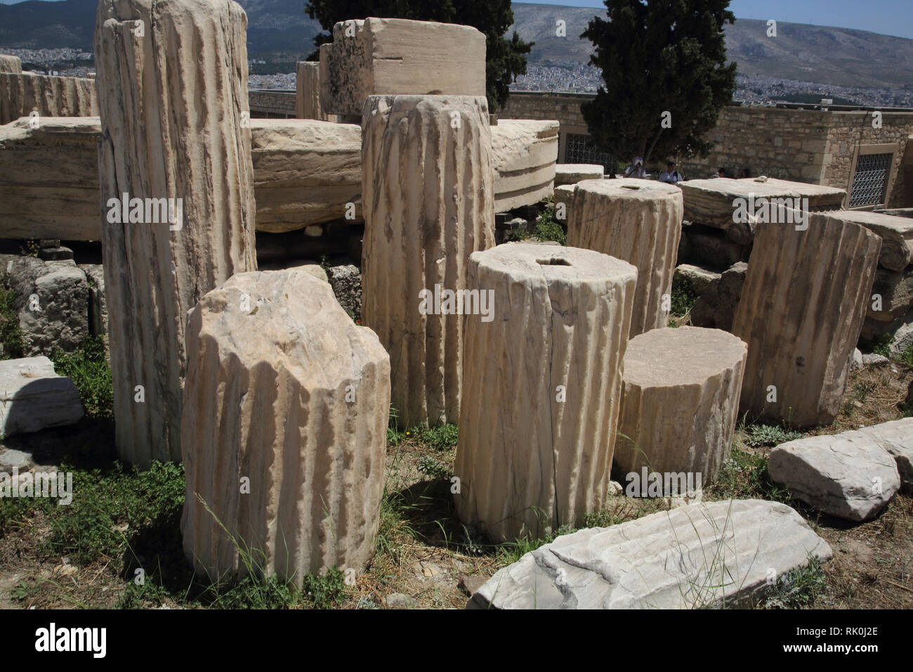 Acropolis Athens Greece Columns Stock Photo - Alamy