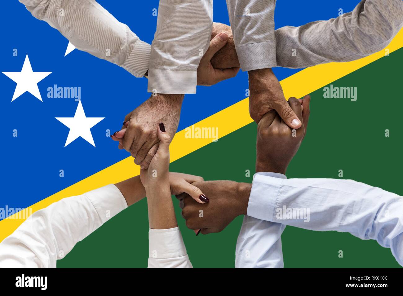 White solomon islands flag hi-res stock photography and images - Alamy