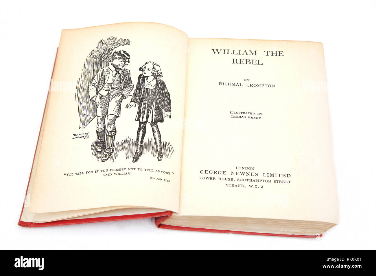 Book William the Rebel by Richmal Crompton Stock Photo - Alamy