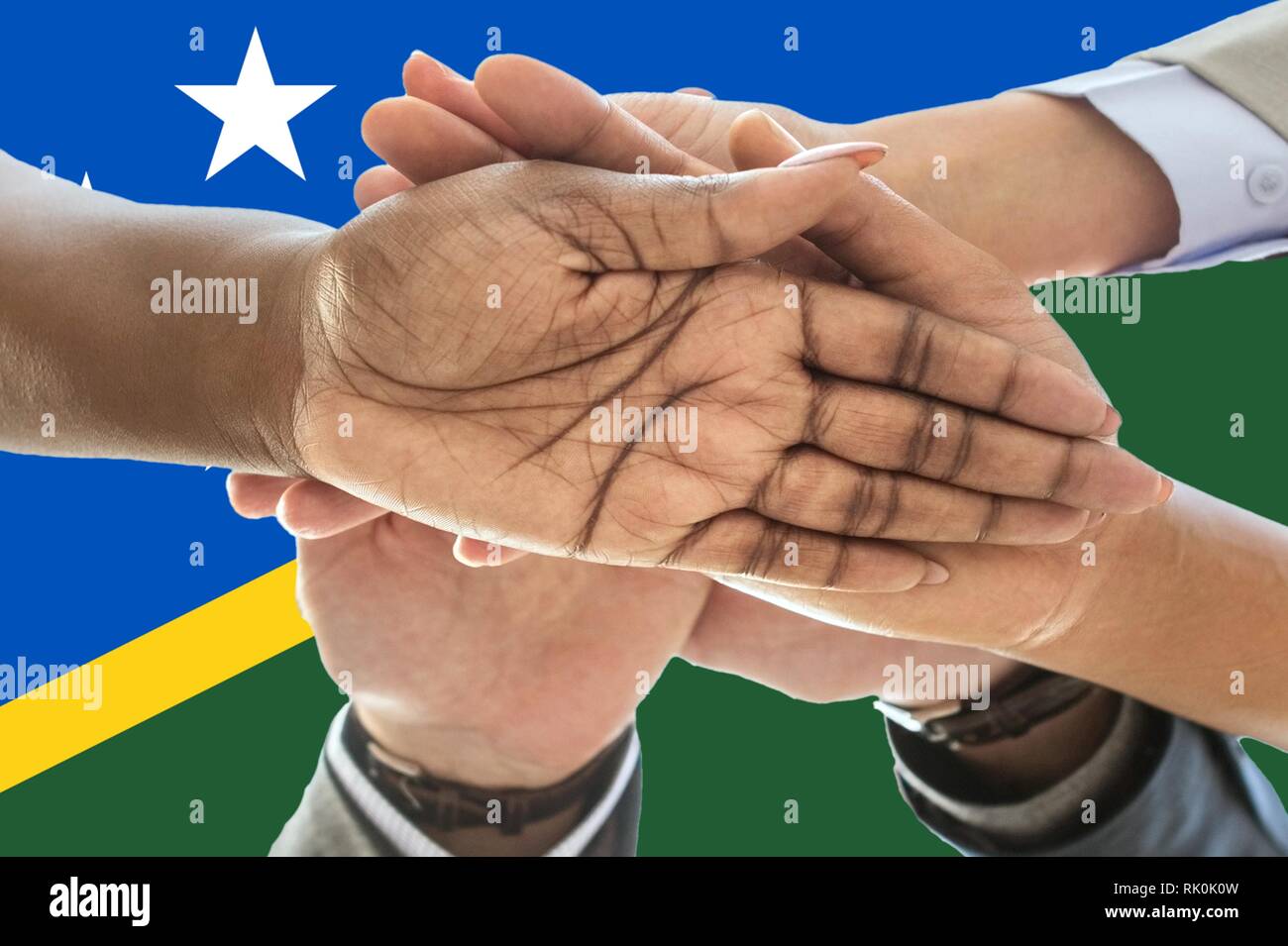 White solomon islands flag hi-res stock photography and images - Alamy