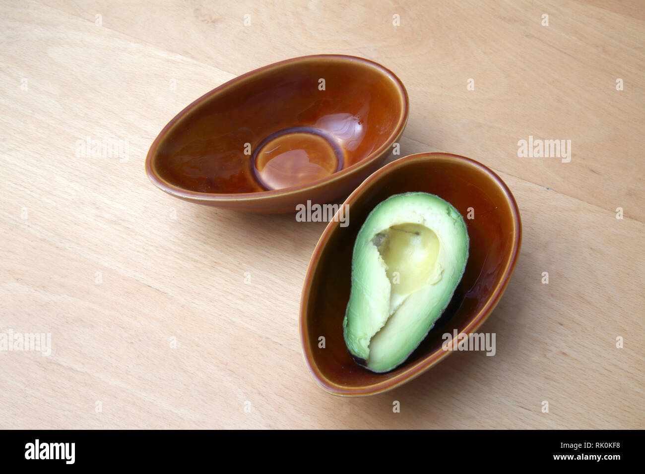 Pottery Avocado Dishes Stock Photo - Alamy