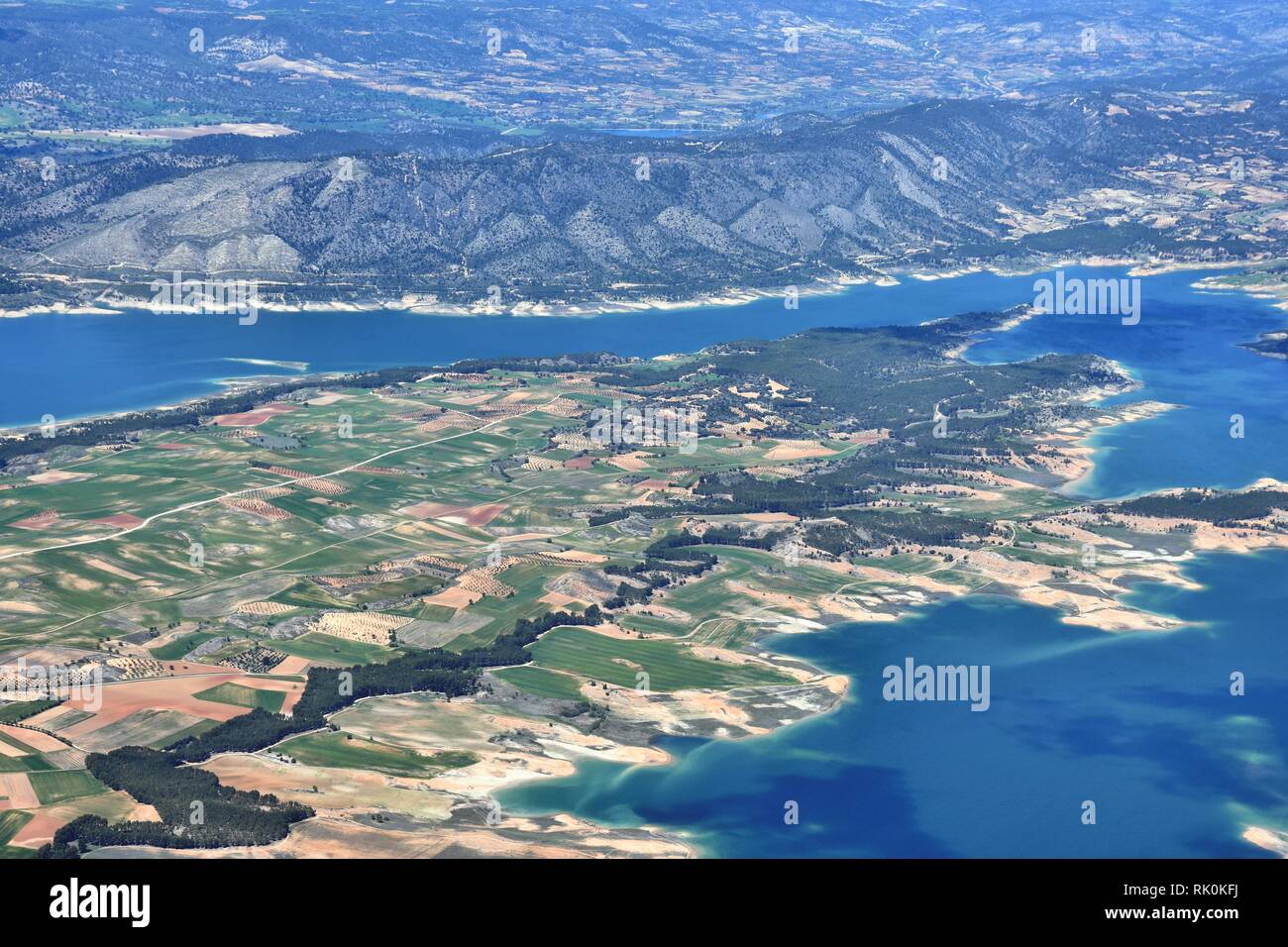 View of Europe from a flying plane Stock Photo - Alamy