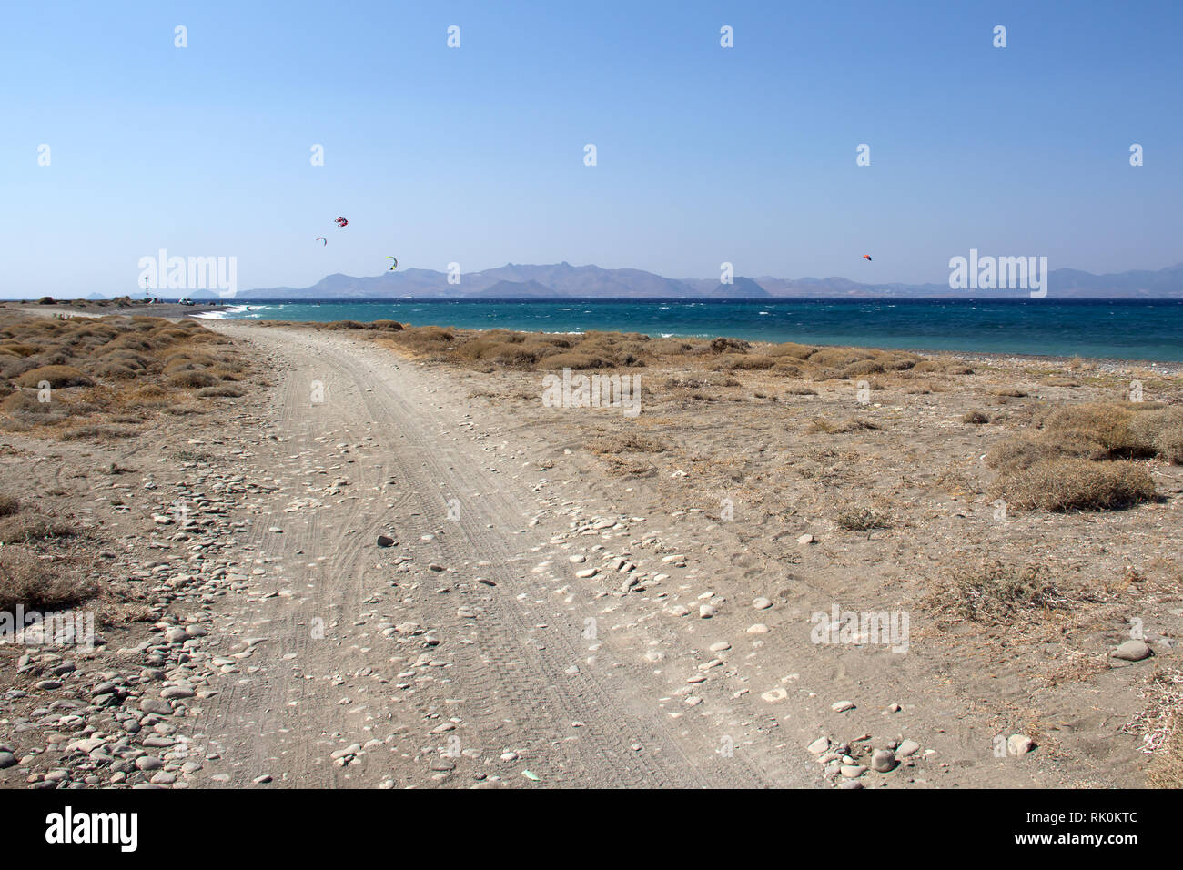 Beach on the island of Kos (Greece). Aegean sea Stock Photo - Alamy