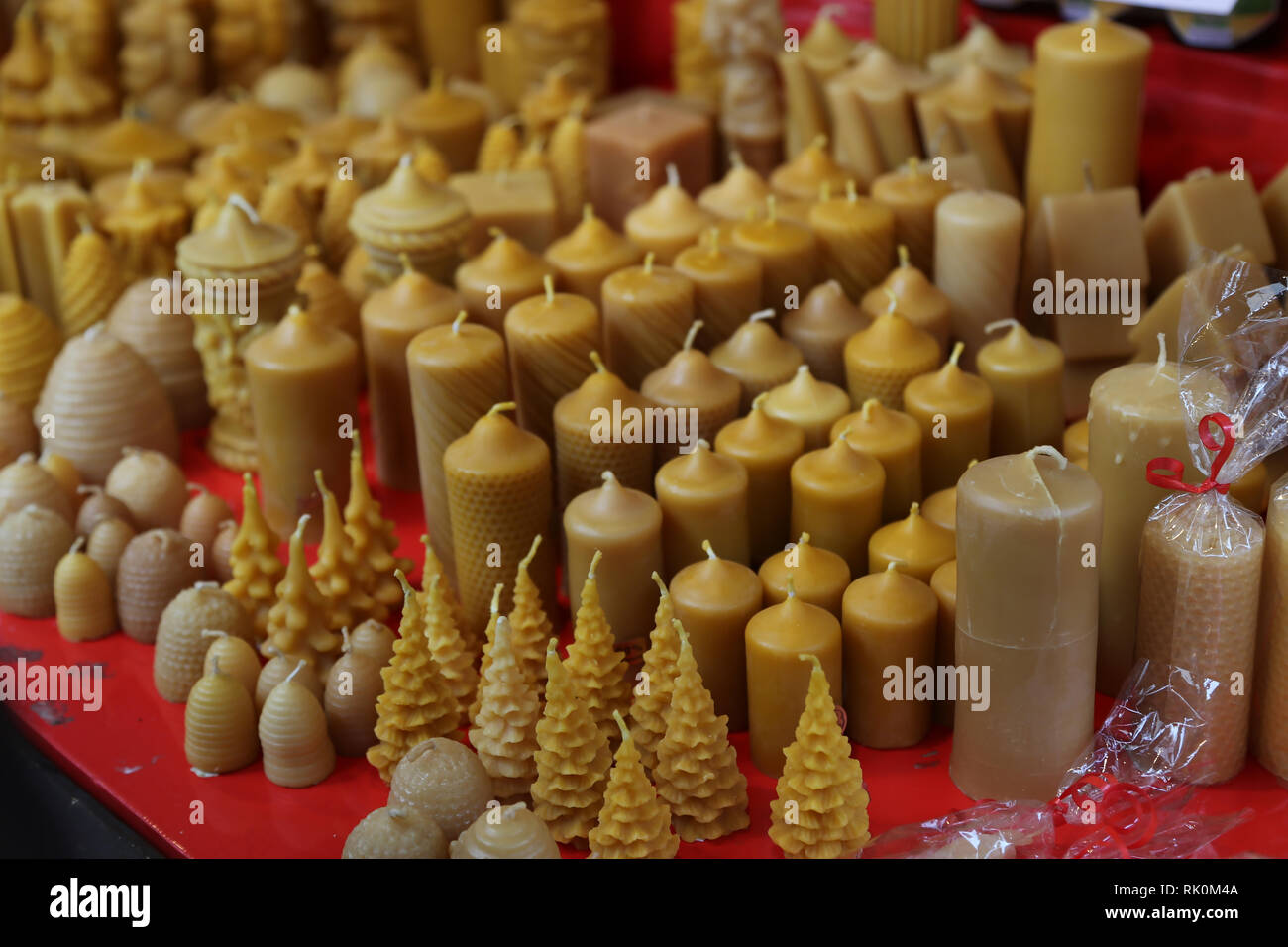 Handmade honey candles made hi-res stock photography and images - Alamy