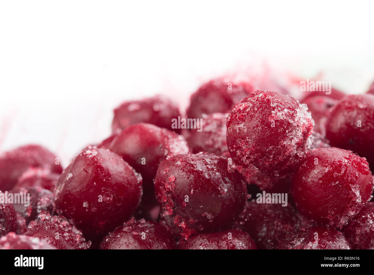 frozen berries red cherrys, macro Stock Photo - Alamy