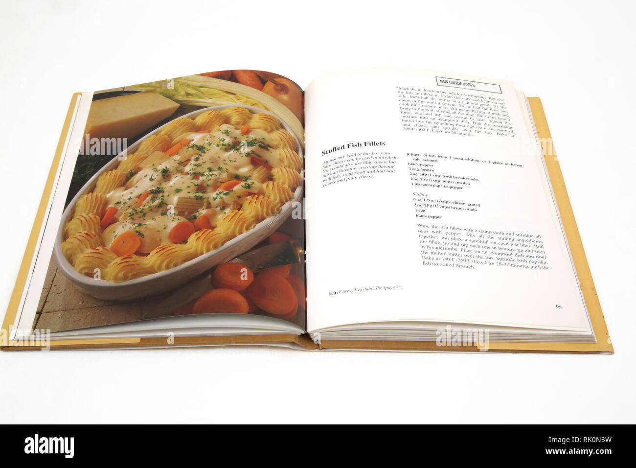 The Complete Cheese Cookbook Recipe for Stuffed Fish Fillets Stock ...