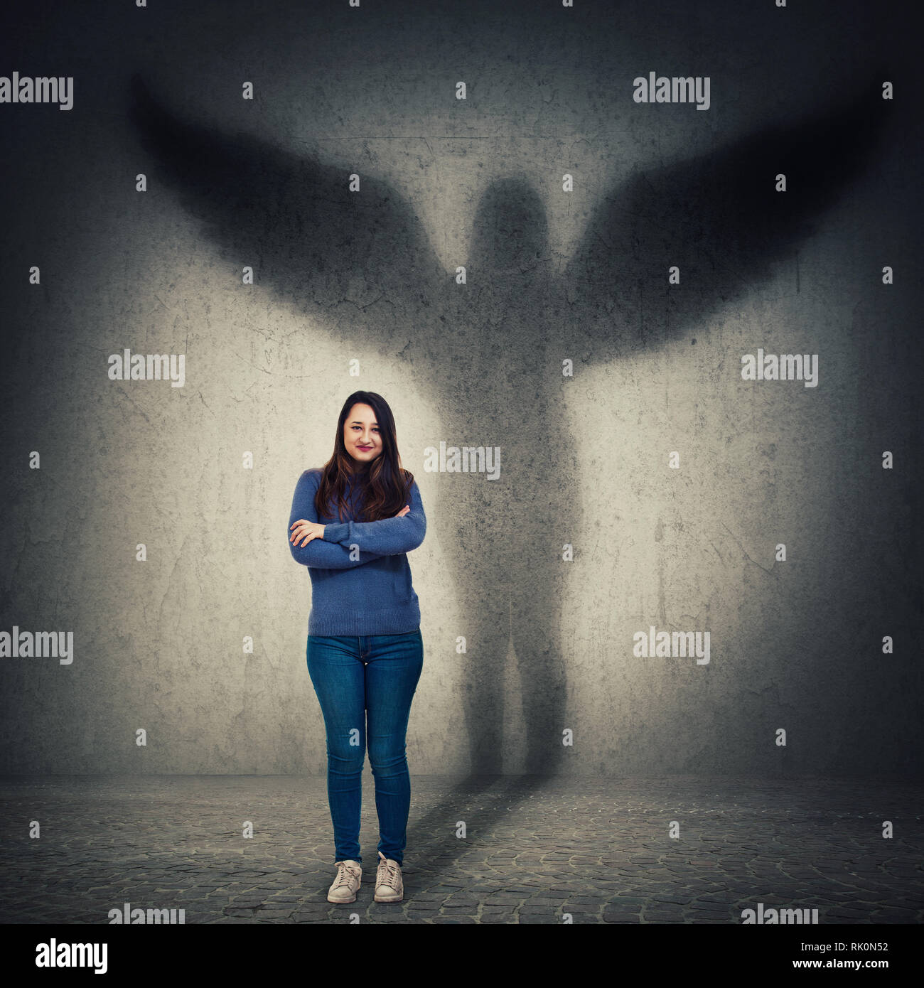 Woman arms crossed silhouette hi-res stock photography and images - Alamy