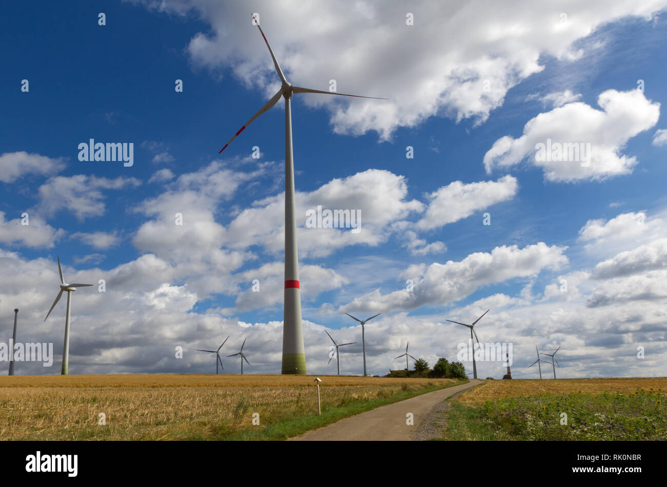 Alternative Energy / Wind turbines in a field Stock Photo - Alamy