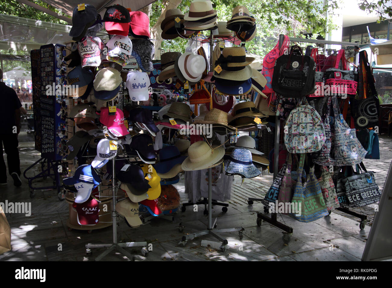 Athens Greece Souvenir Stall near the Acropolis Stock Photo - Alamy