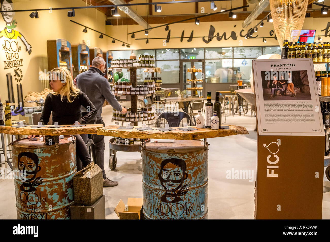 BOLOGNA, ITALY - DECEMBER 16, 2018: clerk waiting for customers for ...