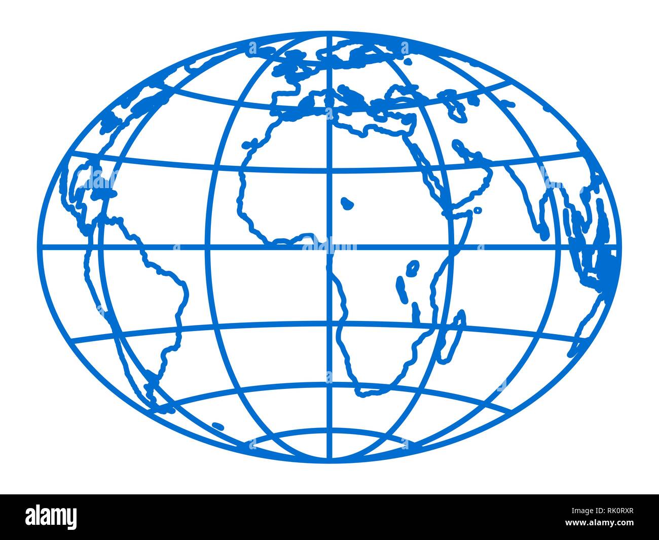 Illustration of the abstract ellipse contour globe. Elements of this ...