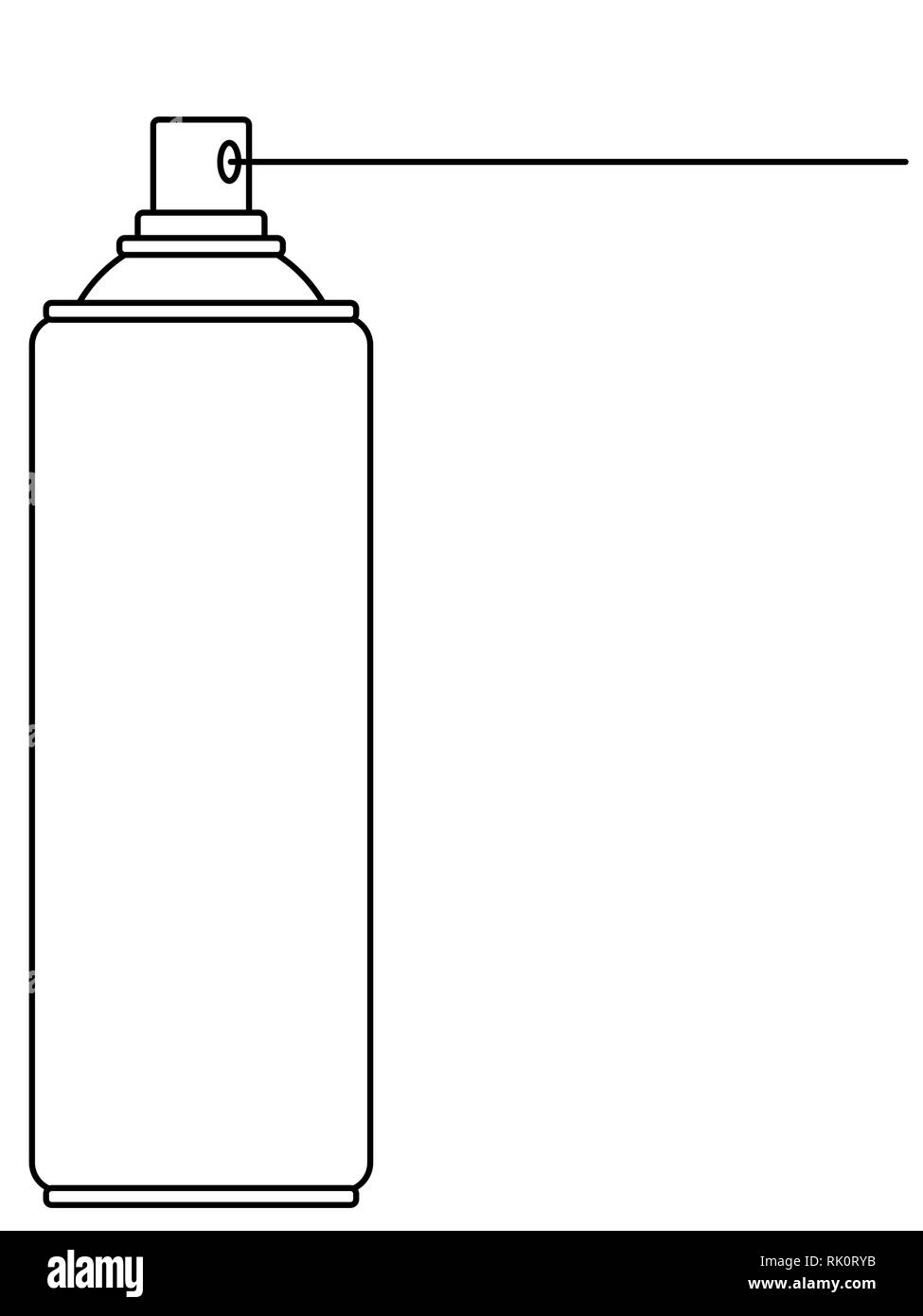 Illustration of the contour aerosol spray can Stock Vector Image & Art ...