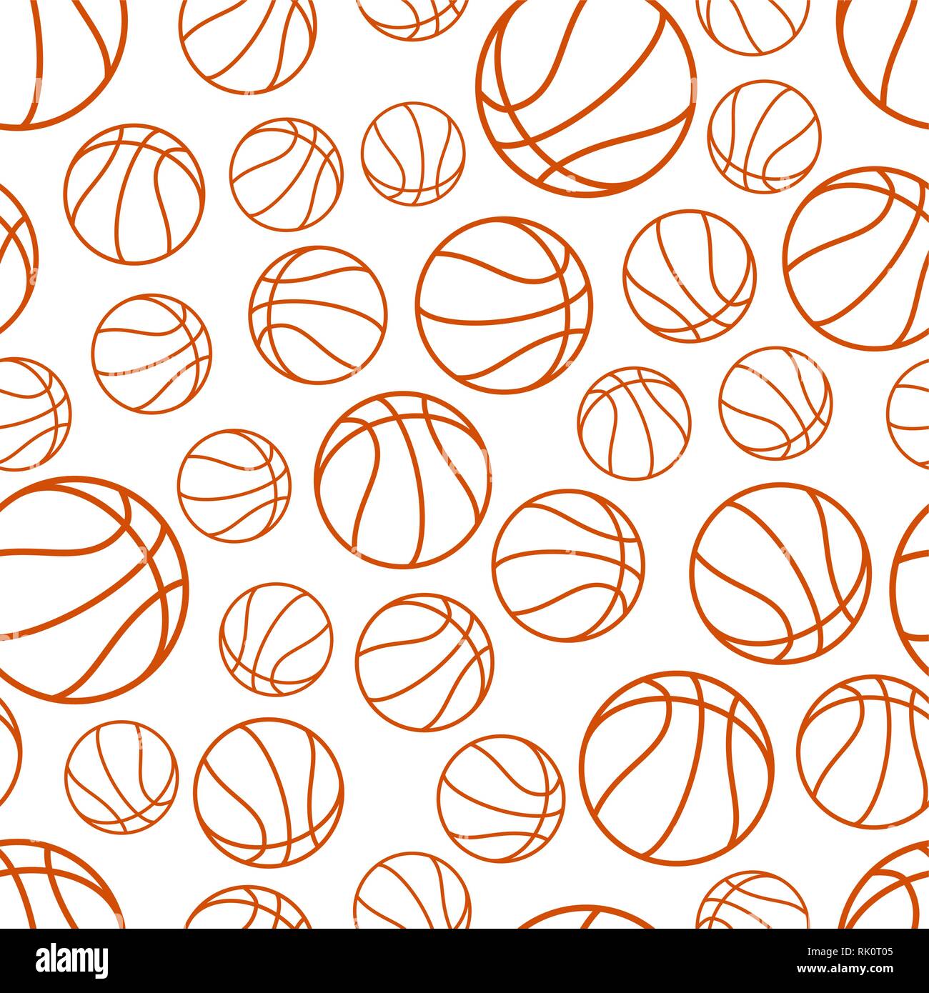 Seamless pattern of the basketball balls Stock Vector Image & Art - Alamy